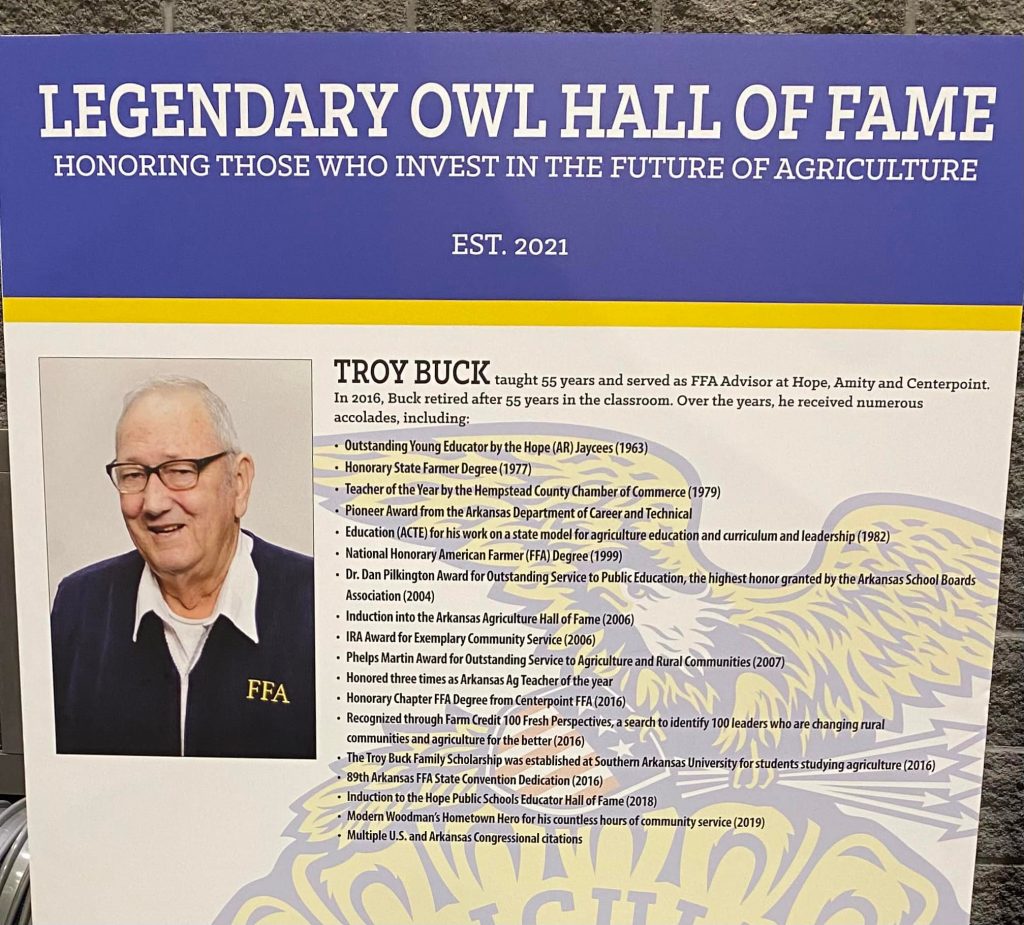 Troy Buck Inducted Into the FFA Legendary Owl Hall of Fame – Hope Prescott
