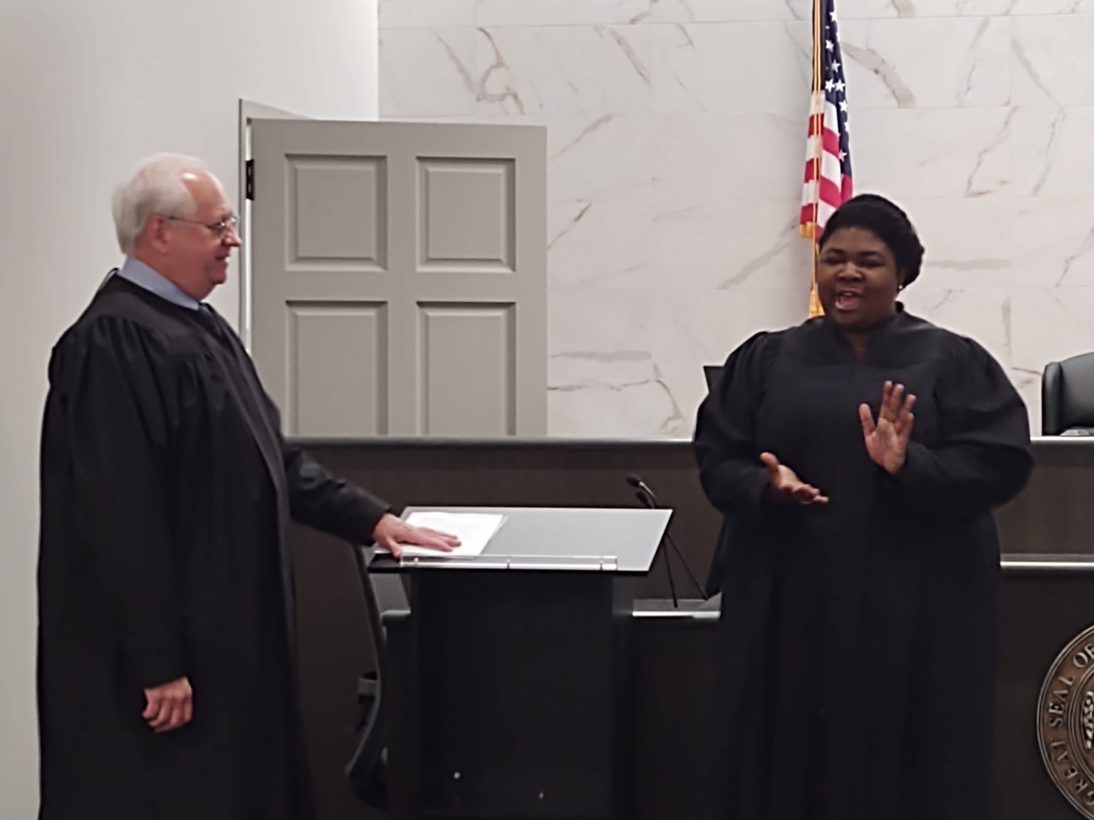 New District Judge Kolby Harper Sworn In – Hope Prescott