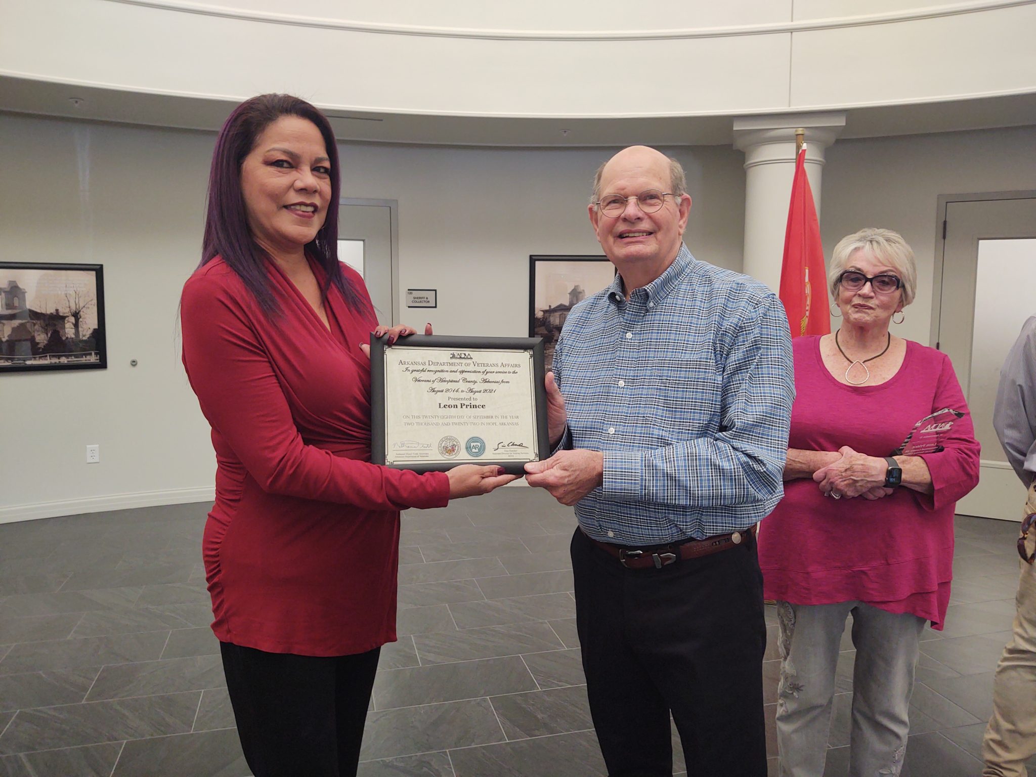 Ceremony Held At Courthouse To Honor Leon Prince’s Service As Veterans ...