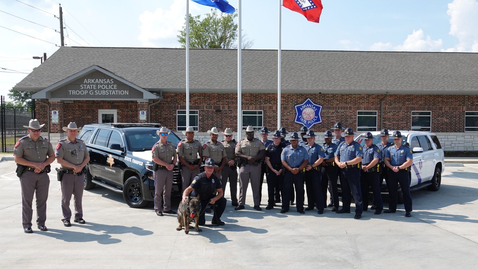 ASP & DPS gather at Troop G substation – Hope Prescott